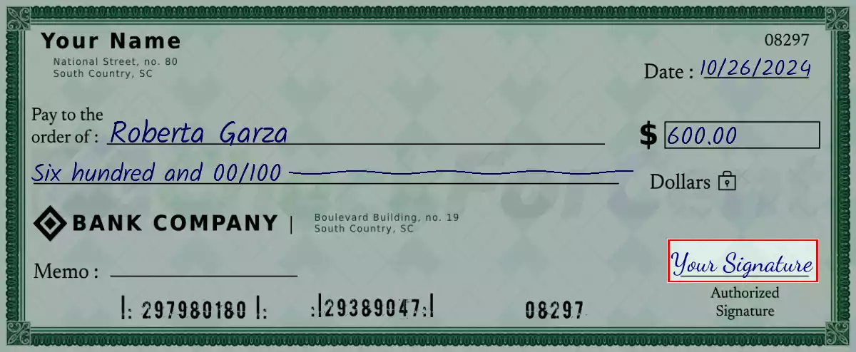 How to Write a Check For 600 Dollars | Spell $600 on a Check How to Write a Check For 600 Dollars | Spell $600 on a Check